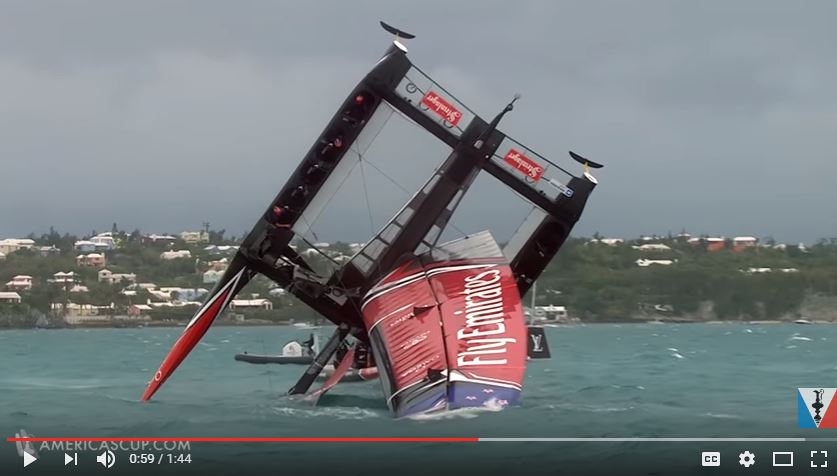 Pitchpoling at 32 knots and Other America's Cup Scoop